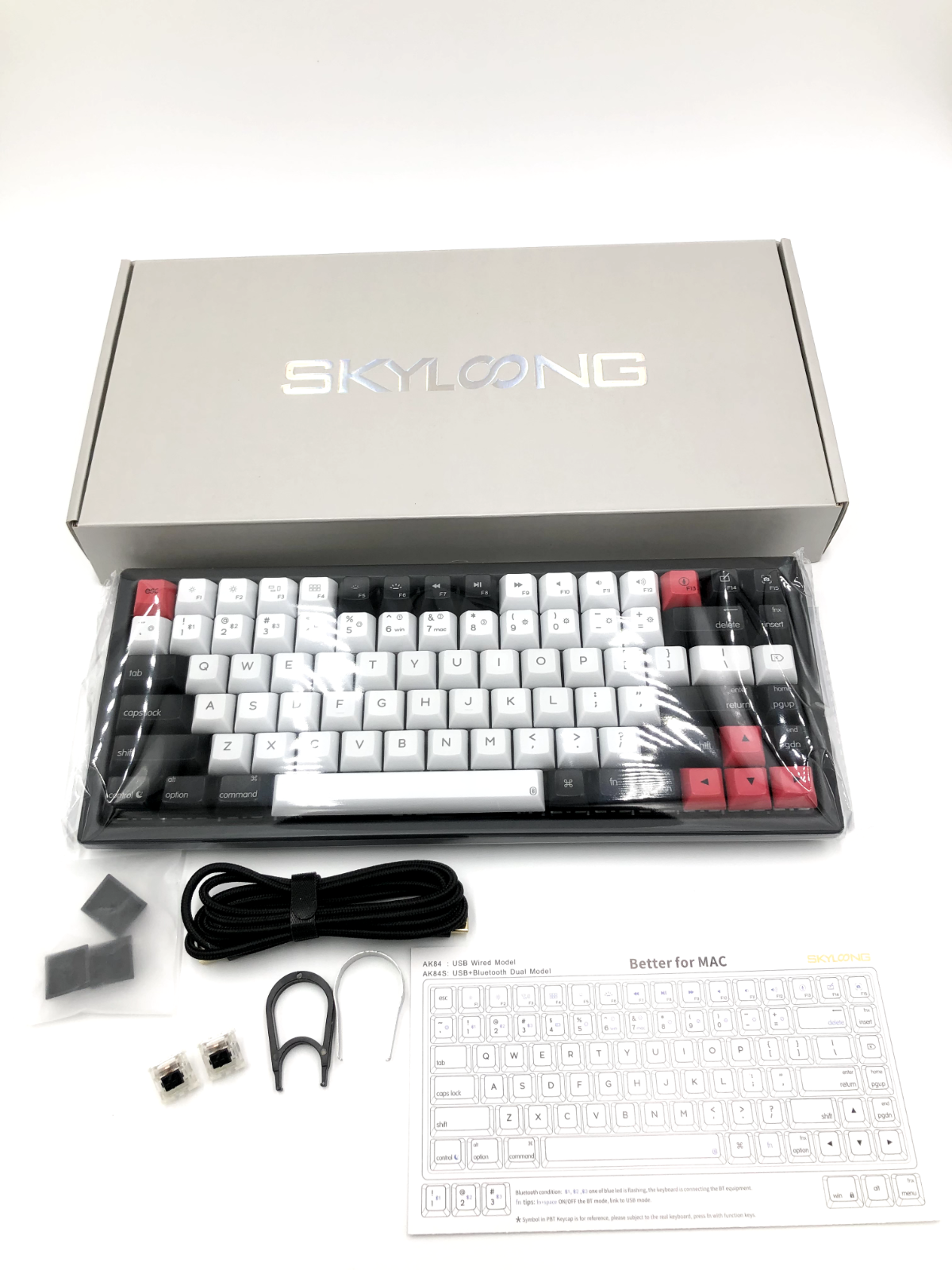 Black Switches Pbt | Epomaker Gk84s Wireless 75% Mechanical Keyboard