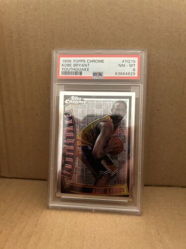 1996 Topps Chrome Youthquake Kobe Bryant ROOKIE RC PSA 8 HOF 1996 Topps Chrome Youthquake Kobe Bryant ROOKIE RC PSA 8 HOF