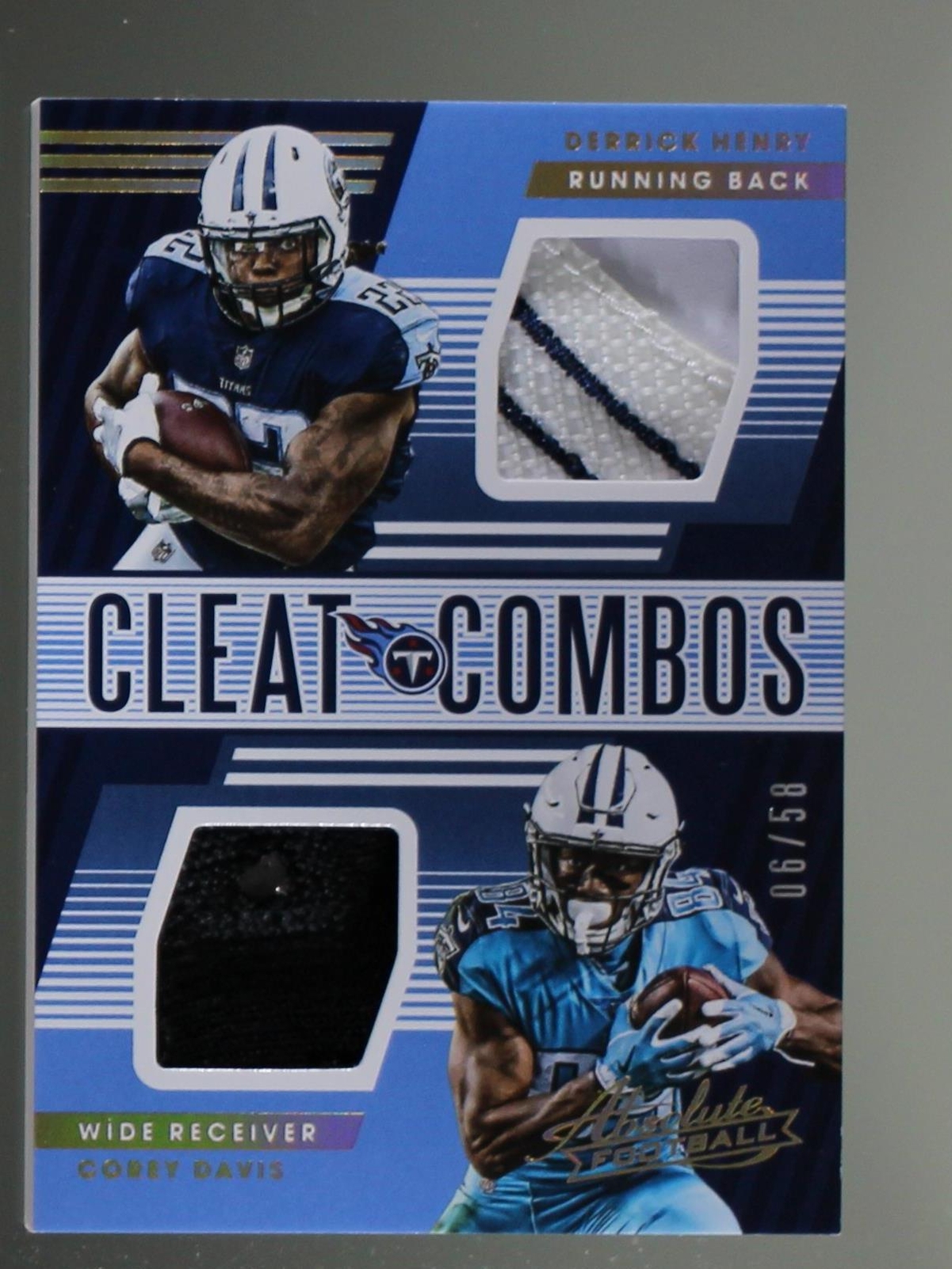 2018 Panini Absolute - Cleat Combos #CC-DH Derrick Henry, Corey Davis ...