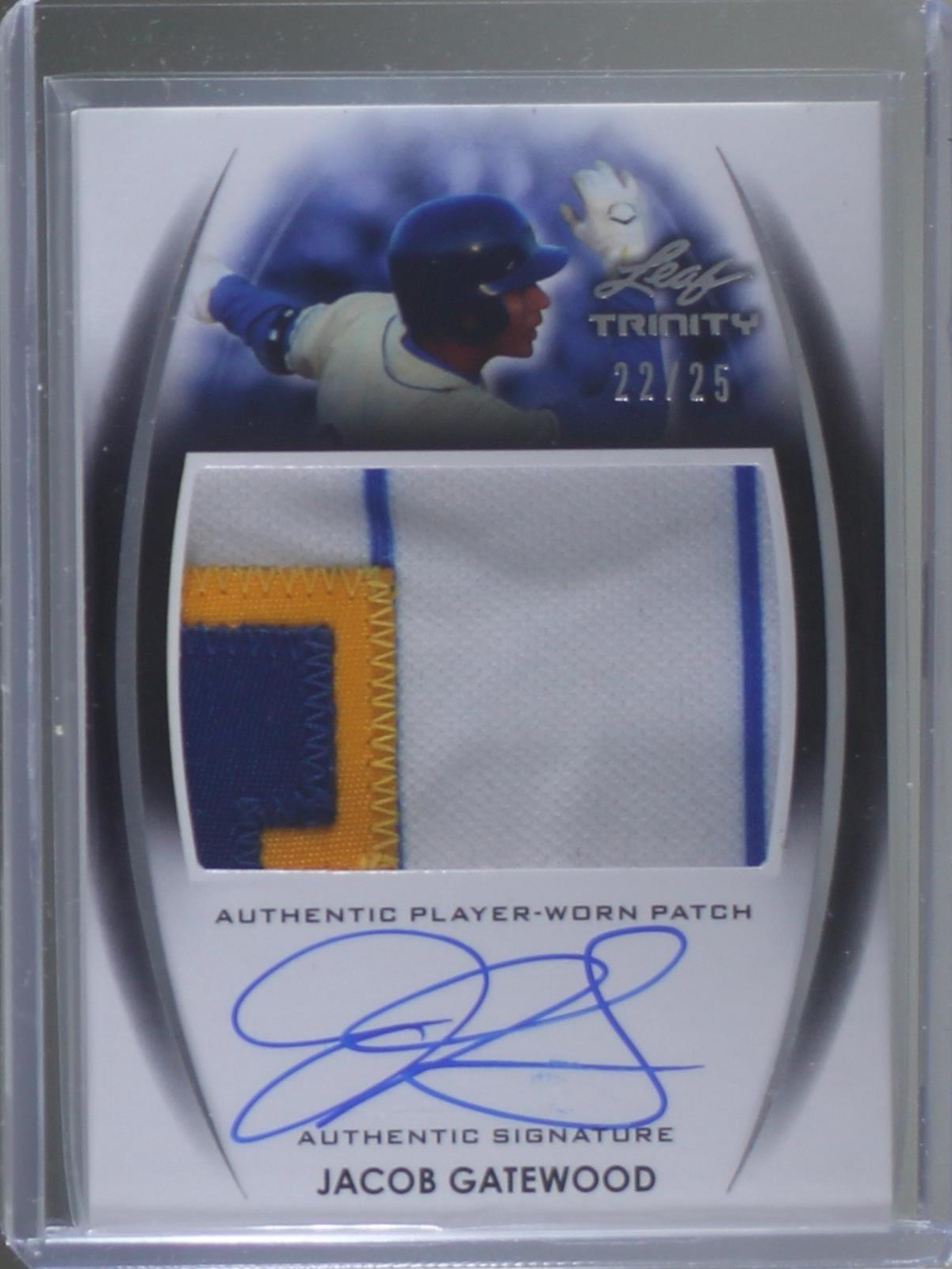 2014 Leaf Trinity - Patch Autographs Silver #PA-JG1 Jacob Gatewood /25 ...