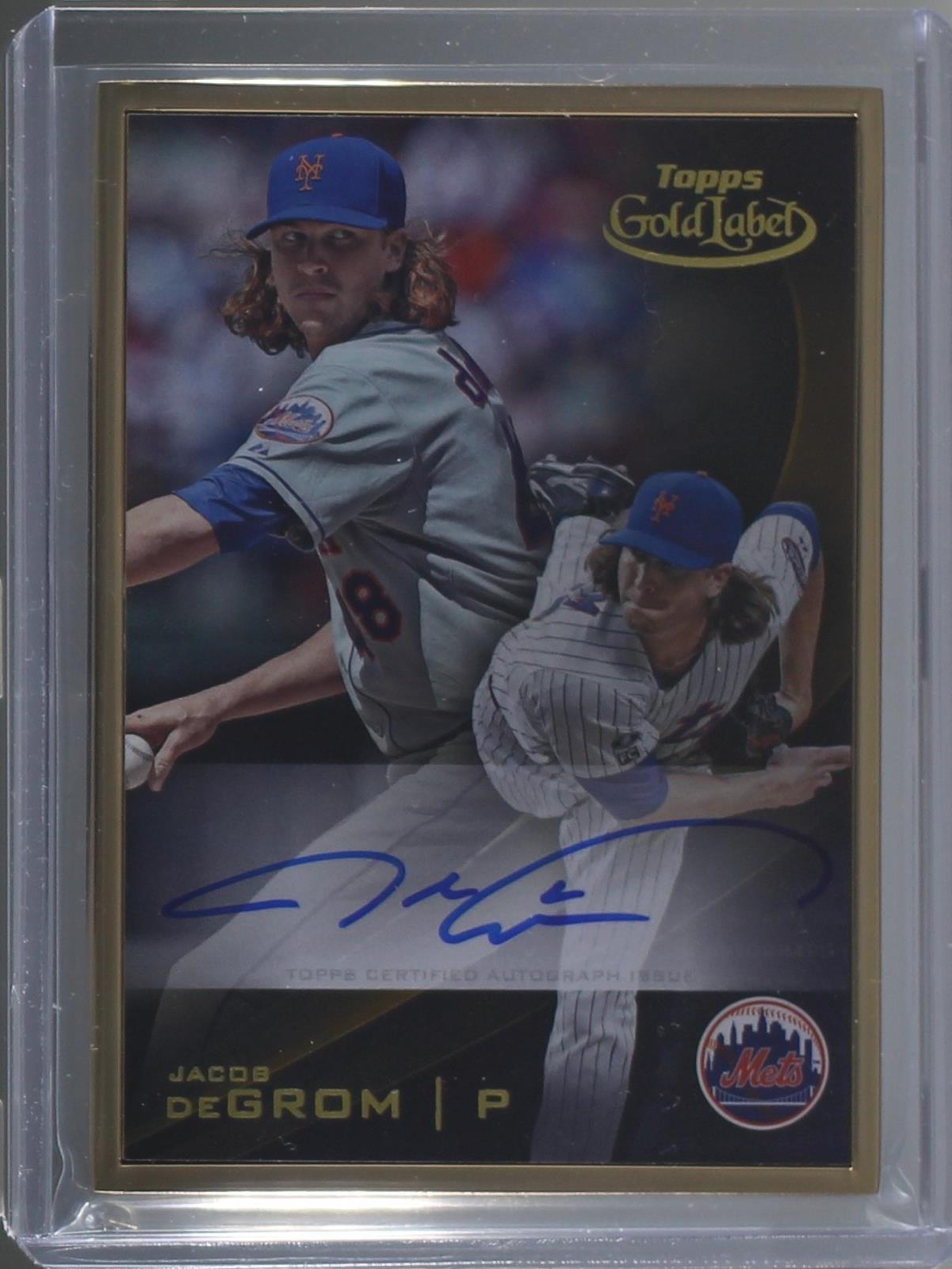 2016 Topps Gold Label - Framed Autographs #GLFA-Jd Jacob deGrom (AU ...