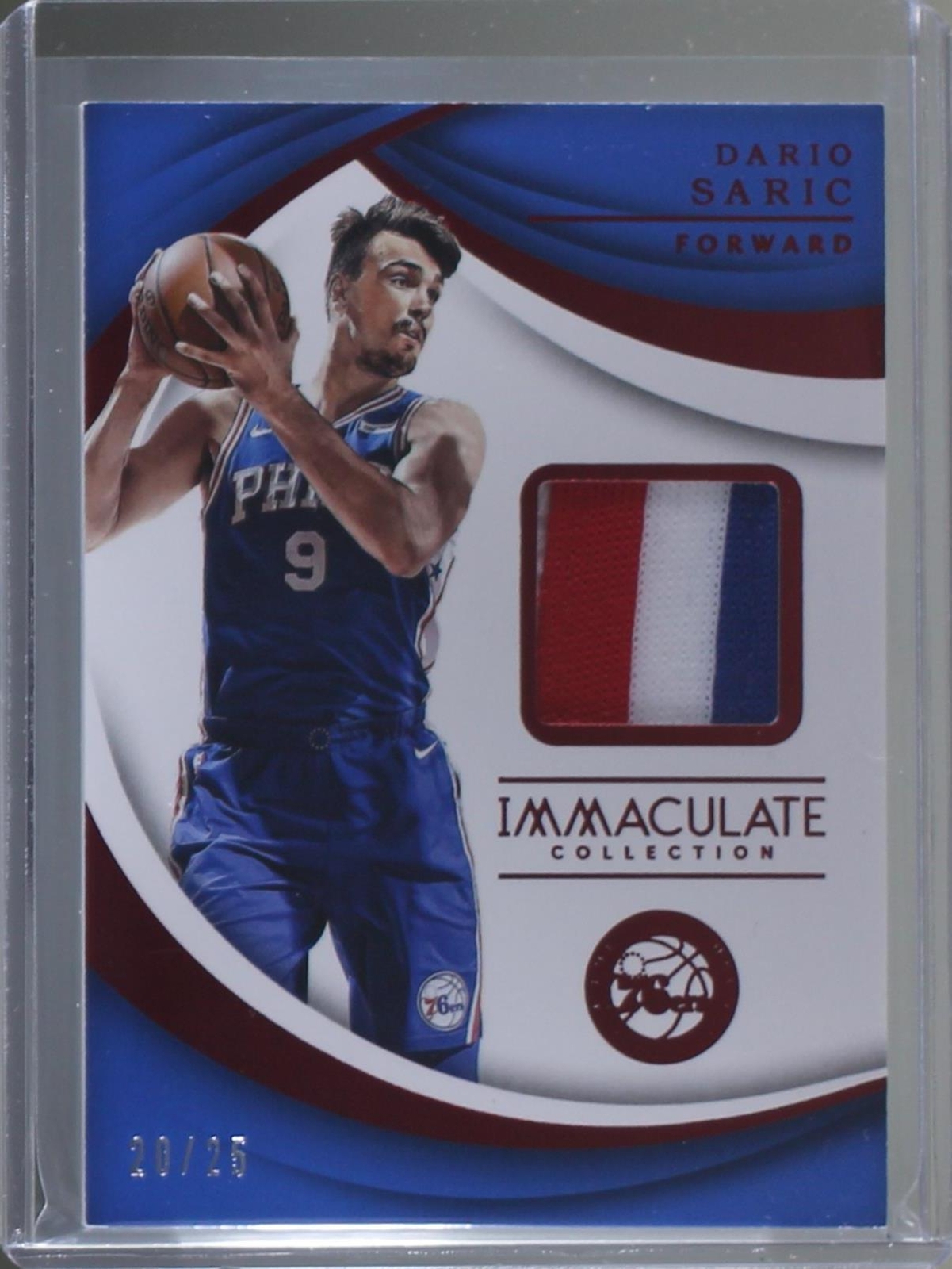 2017-18 Panini Immaculate Collection - Swatches Red #SW-DSR Dario Saric ...