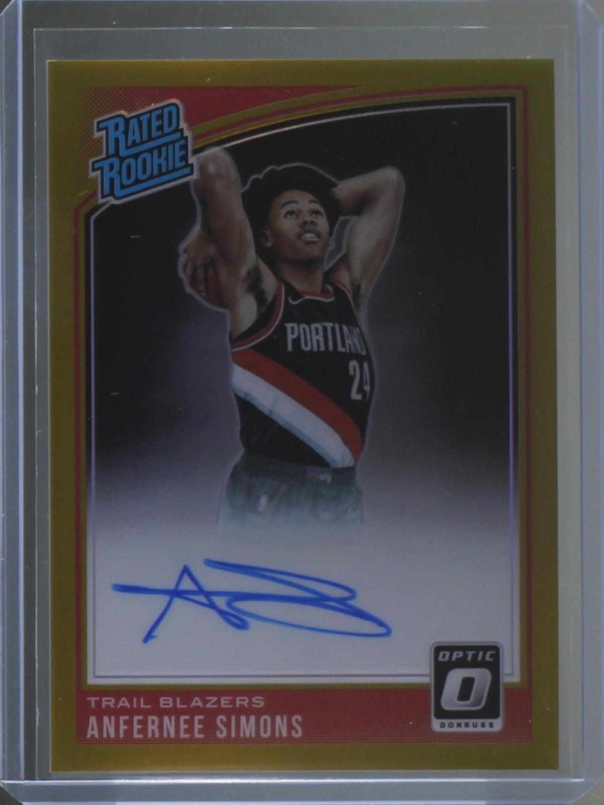 2018-19 Panini Donruss Optic - Rated Rookie Gold Prizm Signatures #186 ...