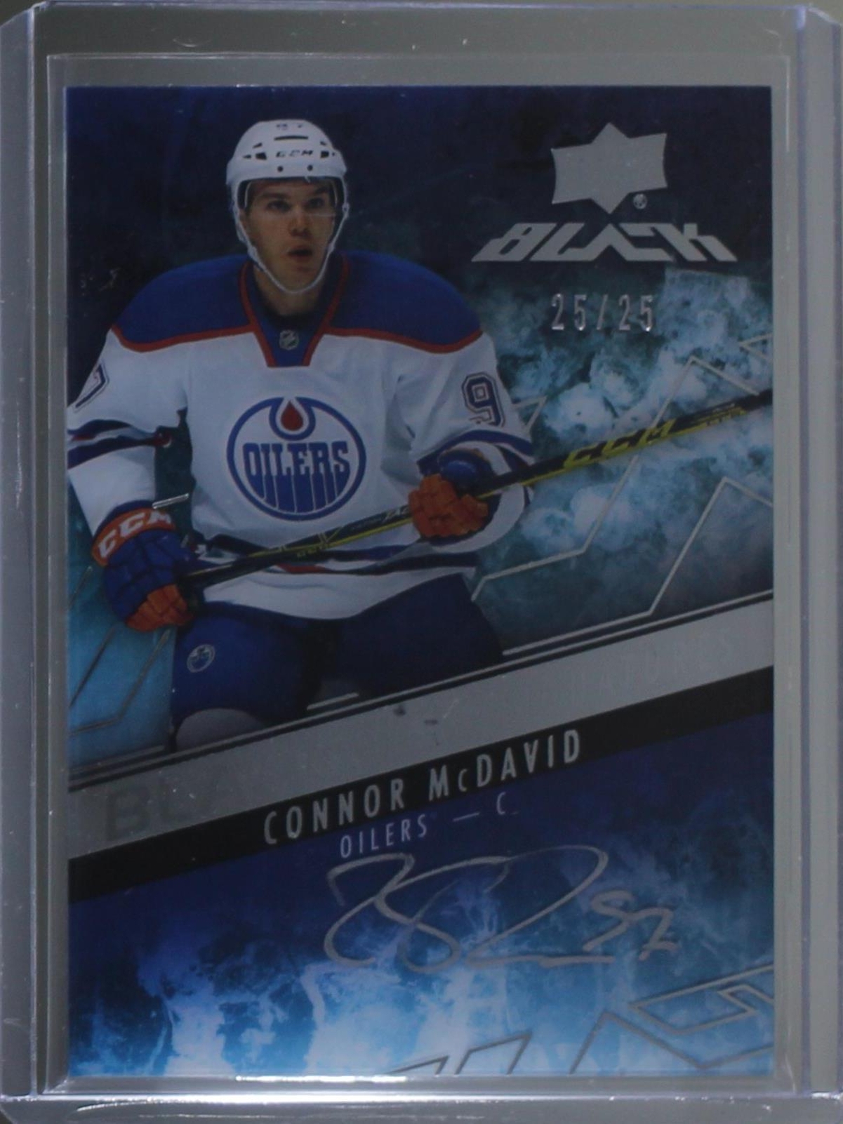 2015-16 UD Black - Black Ice Signatures #BI-CM Connor McDavid /25 (AU ...