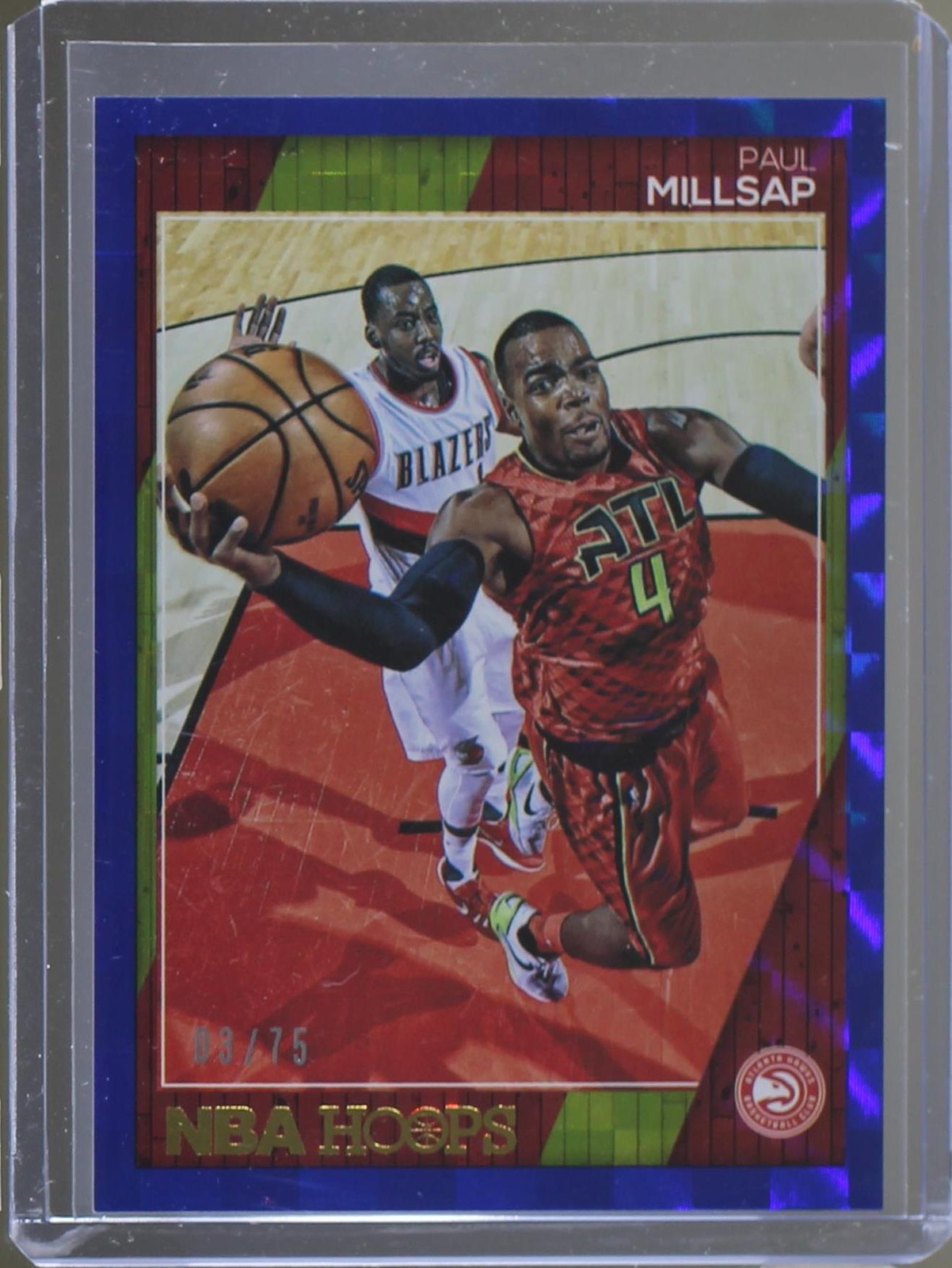 2016-17 Panini NBA Hoops - Blue Checkerboard #40 Paul Millsap /75 for ...