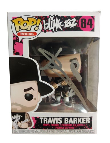Travis Barker Signed Autograph Funko Pop/Blink 182/ Short Auto/ Pop #84 ...