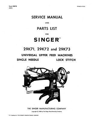 Sewing Machines - Antique Singer Sewing Machine Manuals