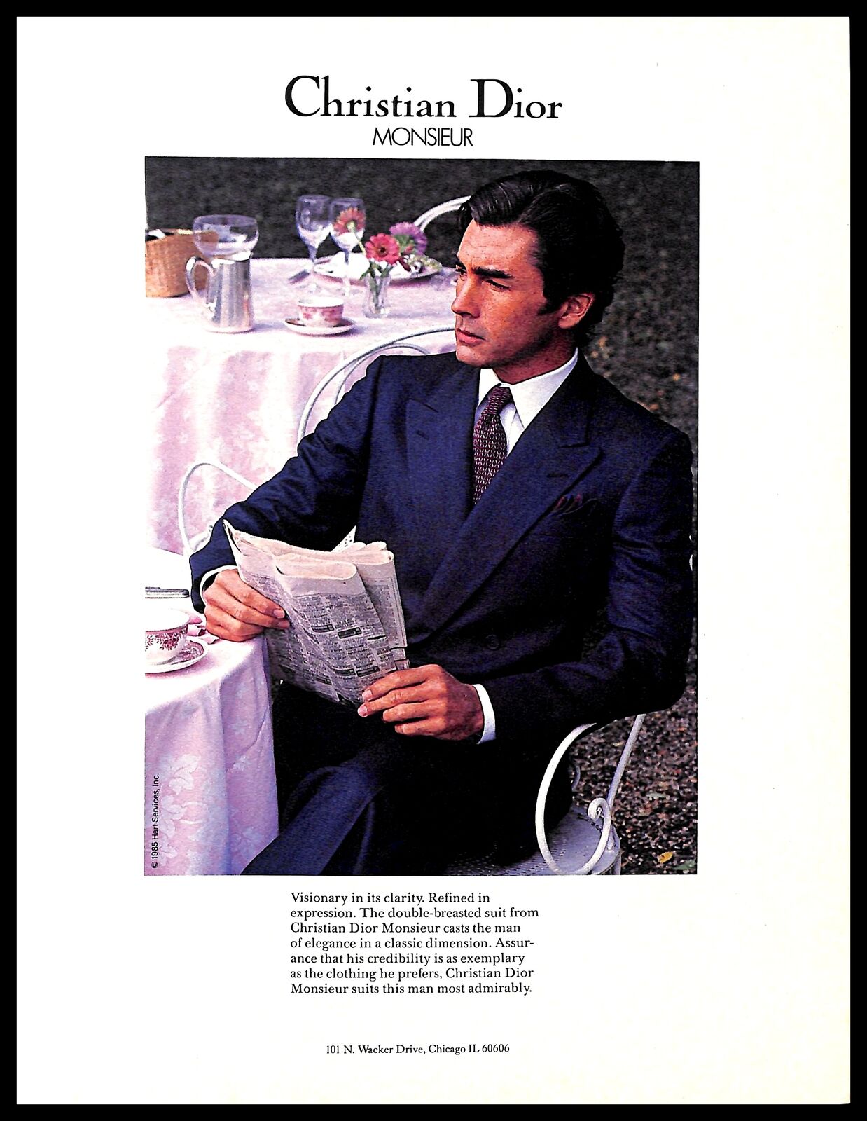 1985 Christian Dior Monsieur Mens Suit Vintage PRINT AD Fine 1985 Christian Dior Monsieur Mens Suit Vintage PRINT AD Fine