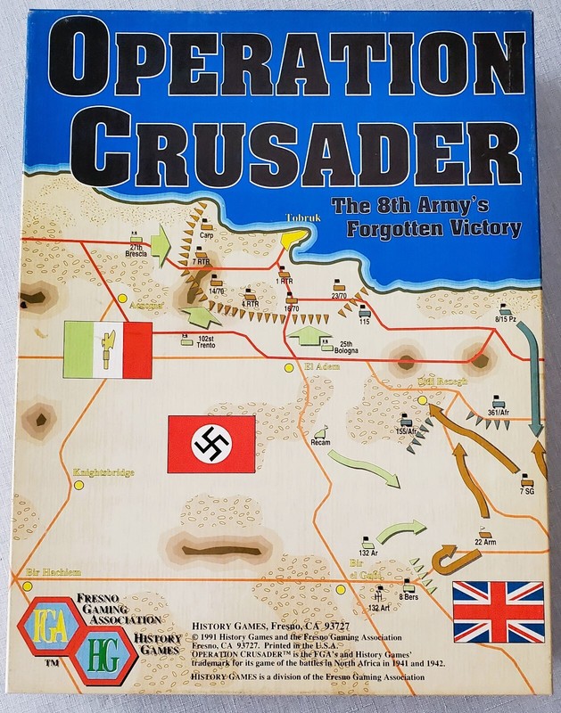 Operation Crusader: The 8th Army’s Forgotten Victory (1991) Board Game ...