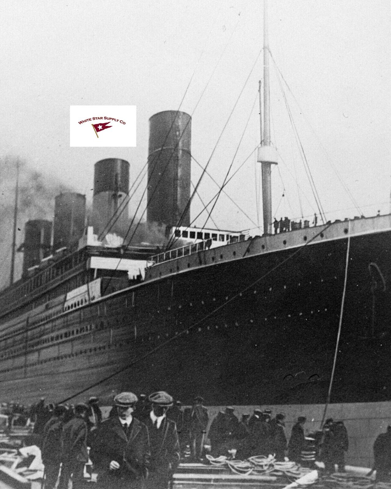 RMS TITANIC DOCKED AT SOUTHAMPTON, PIER 44, 1912 HQ REPRINT RMS TITANIC DOCKED AT SOUTHAMPTON, PIER 44, 1912 HQ REPRINT