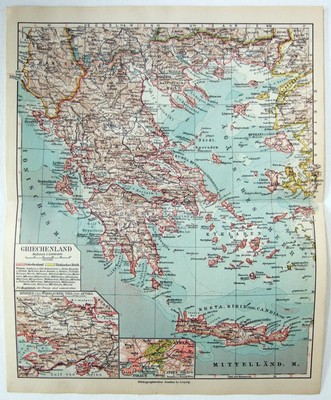 1900-Now - Map Of Greece - Vatican