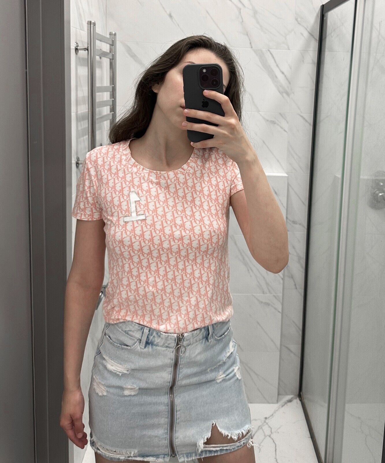 Vintage Womens CHRISTIAN DIOR T-Shirt Monogram Pink Size US Vintage Womens CHRISTIAN DIOR T-Shirt Monogram Pink Size US