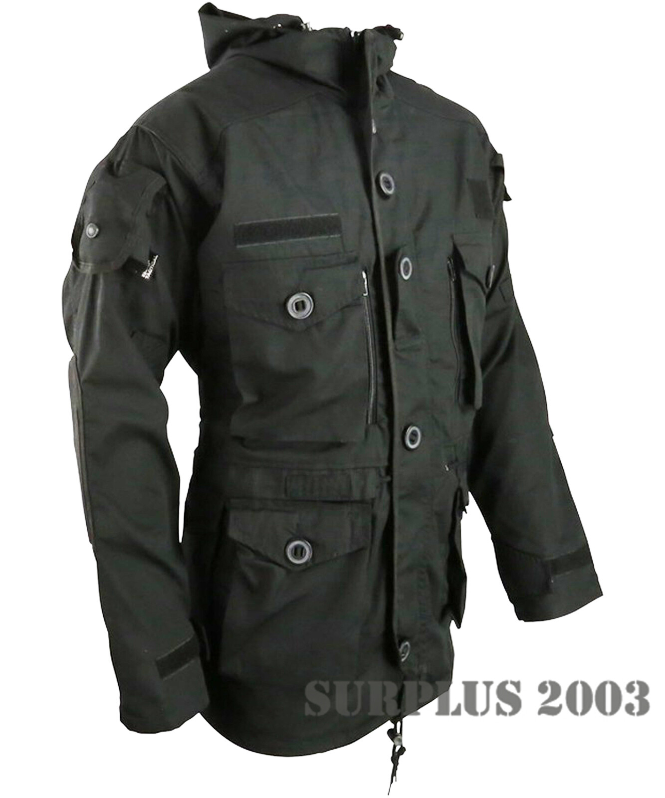 Black Special Forces SAS Style Assault Hooded Smock British Black Special Forces SAS Style Assault Hooded Smock British