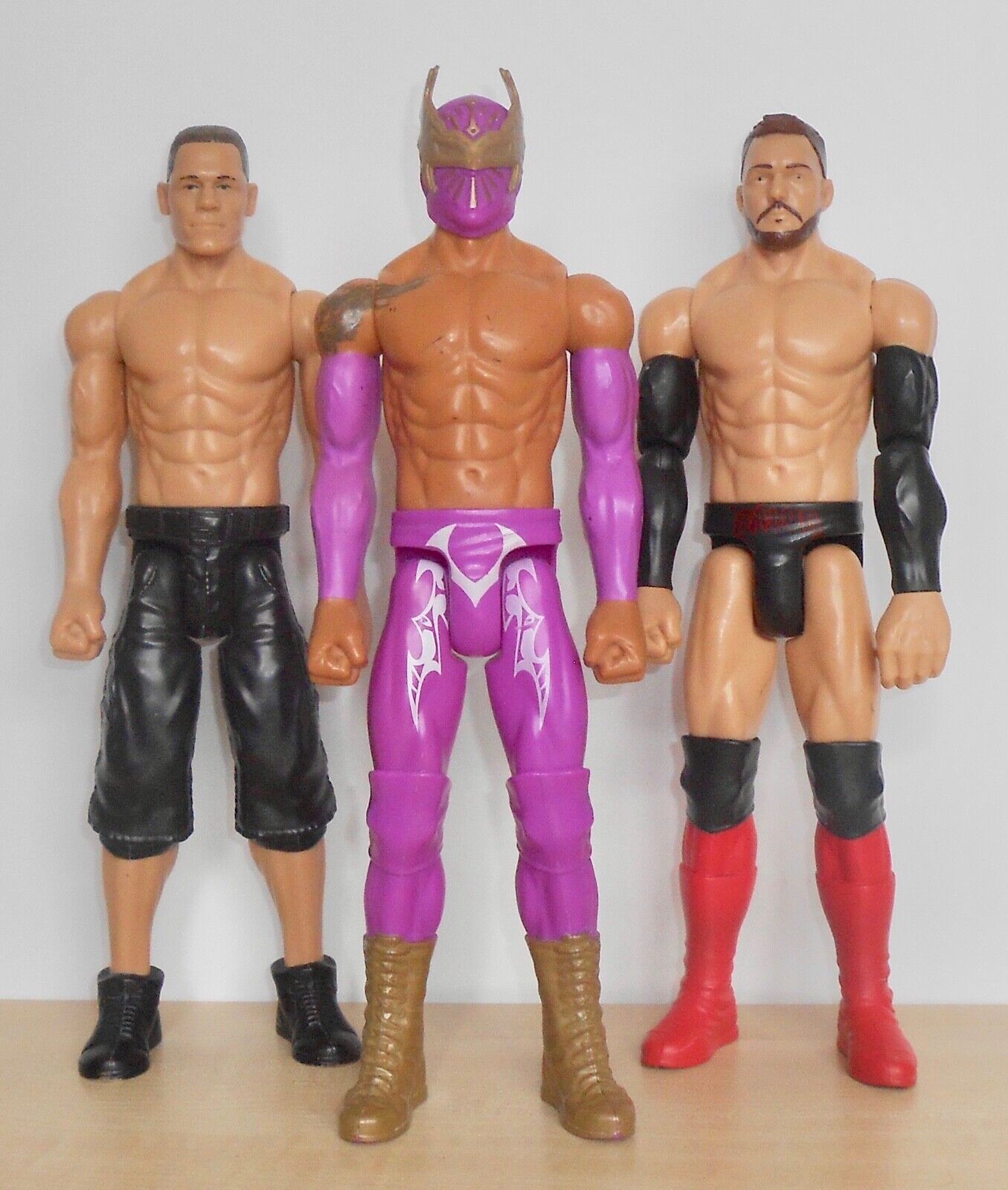 Set of 3 WWE 12 action figures inc. John Cena Finn Balor Sin Cara
