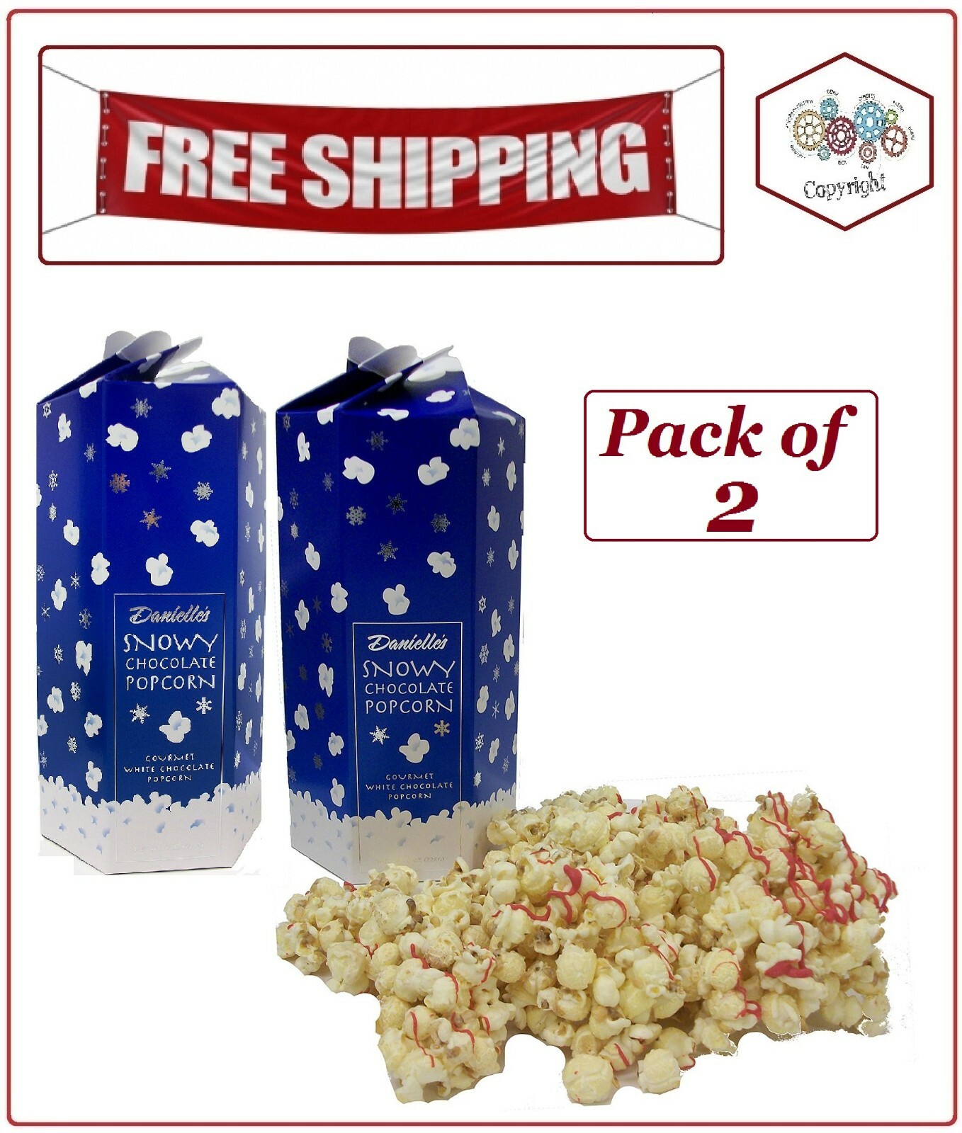 Купить Попкорн 2 Pack Snowy White Chocolate Popcorn (8 oz.),party Kids ...