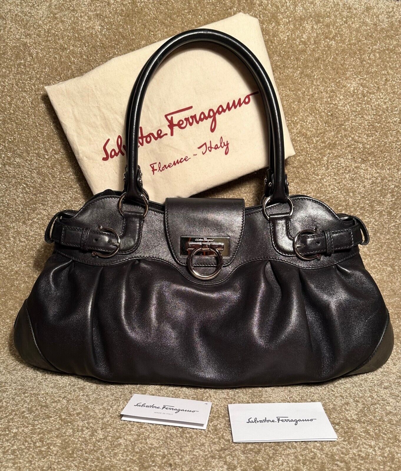 VGUC Salvatore Ferragamo MARISA Calfskin Leather Satchel VGUC Salvatore Ferragamo MARISA Calfskin Leather Satchel