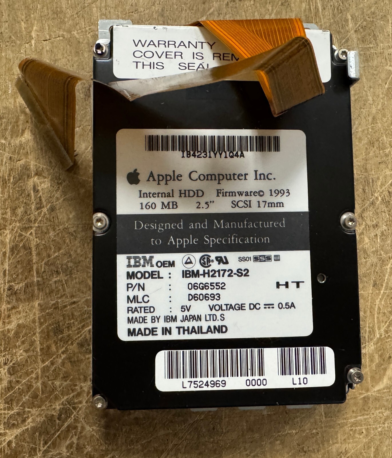 Apple IBM OEM 160MB Internal Hard Drive for PowerBook 500 SeriesのeBay公認海外通販｜セカイモン