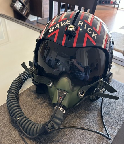 HGU-33 TOP GUN MAVERICK "BLACK KNIGHT" FIGHTER PILOT HELMET | eBay
