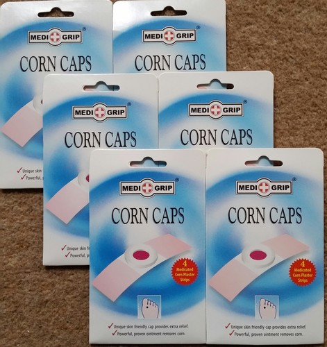 6 X MEDI GRIP CORN CAPS 4's. Corn Removal Self Adhesive Plasters - 24 ...