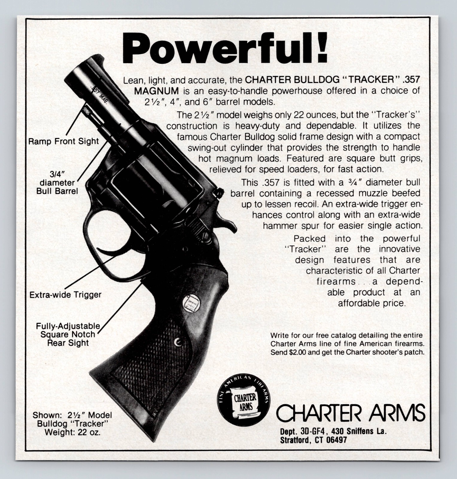 1983 Vintage Charter Arms Charter Bulldog Tracker .357 1983 Vintage Charter Arms Charter Bulldog Tracker .357