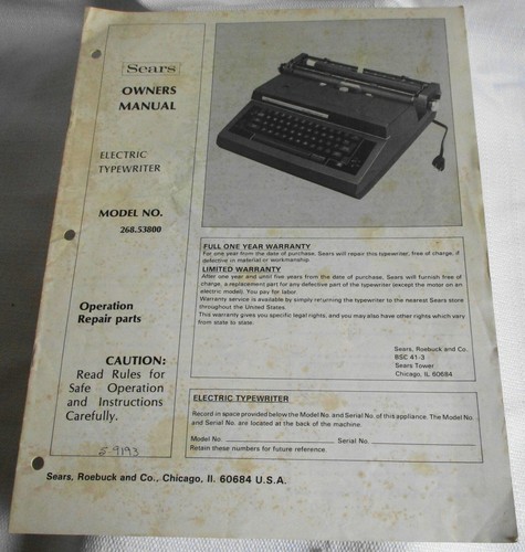1982 Sears Correct-O-Sphere 1 on the Typewriter Database