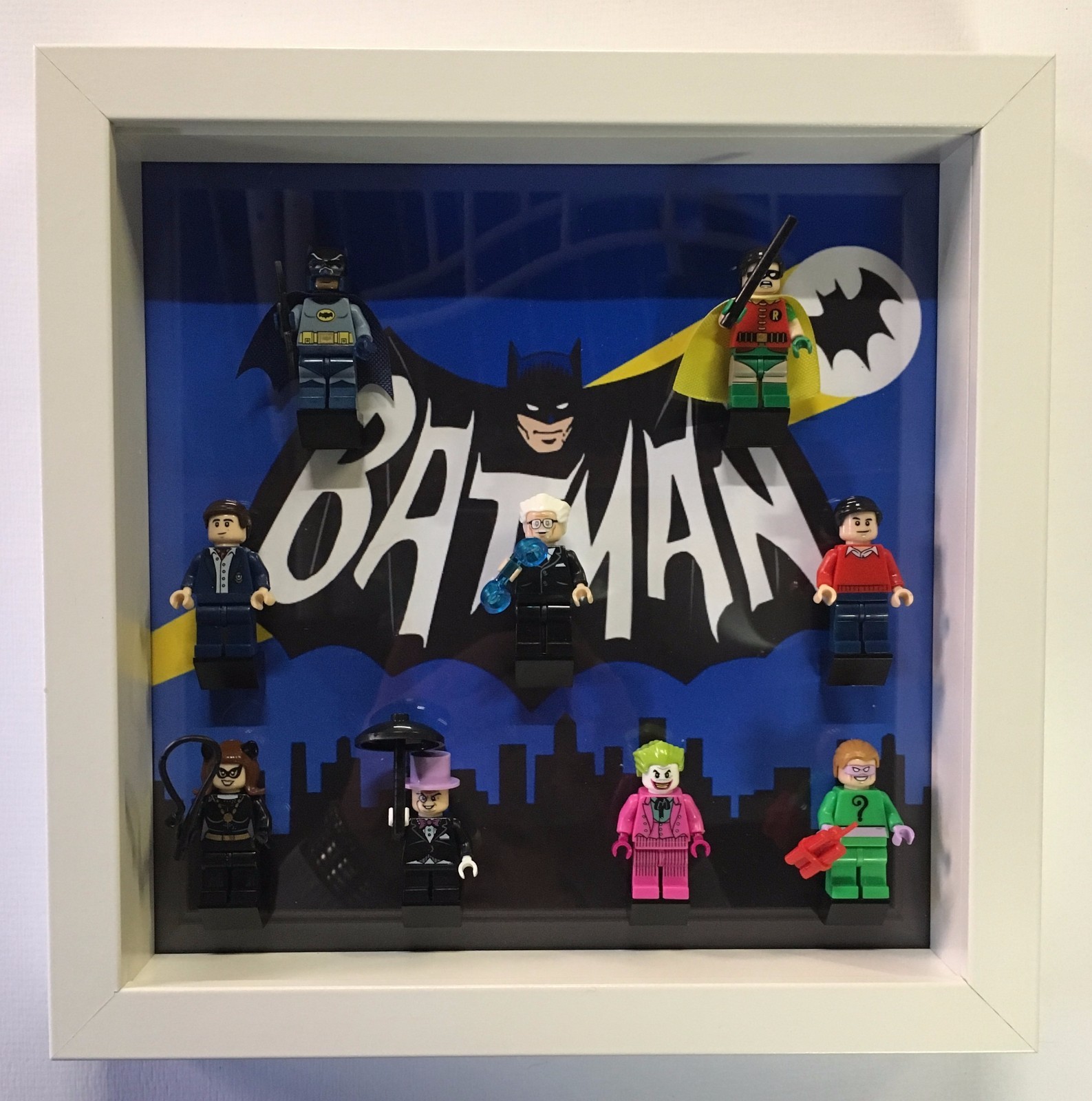 Display case Frame for Lego Batman Classic 1966 minifigures no figures ...