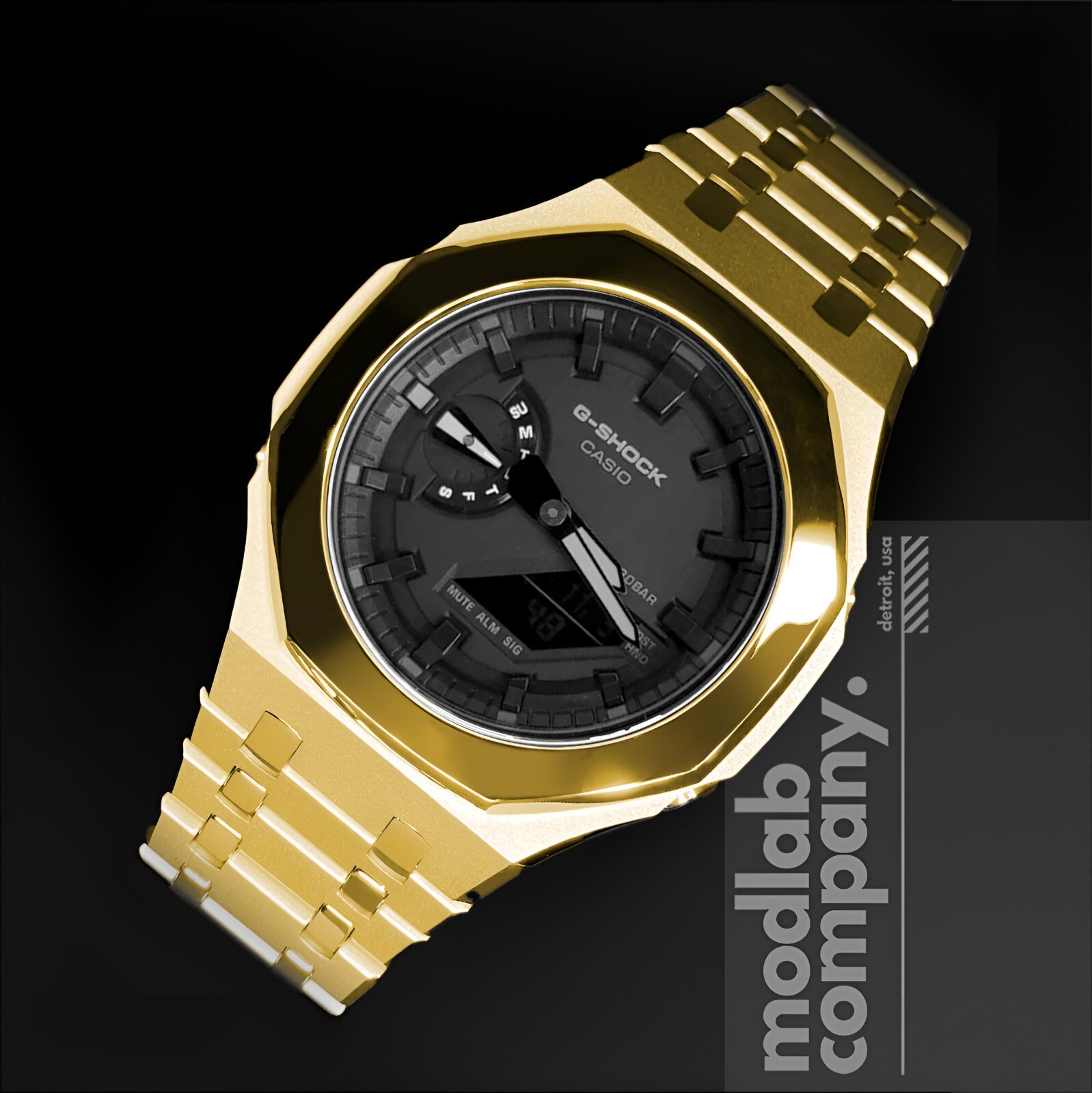 New 2024 Gold Custom Casio G-Shock GA2100 Mod Watch Casioak New 2024 Gold Custom Casio G-Shock GA2100 Mod Watch Casioak
