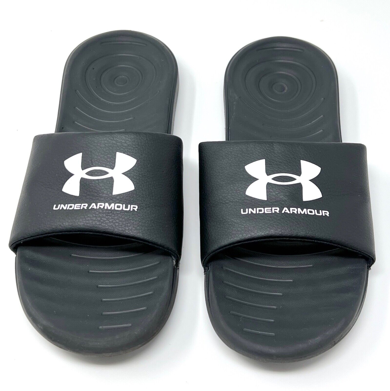 Under Armour Black Size 6Y 6 Youth Slip On Slides Sandals Under Armour Black Size 6Y 6 Youth Slip On Slides Sandals