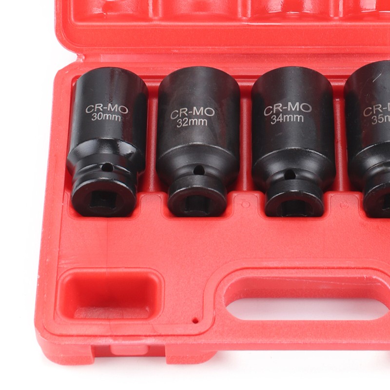 5PC 12 Point Axle Hub Nut Socket Set 1/2" Drive Professional Impact ...