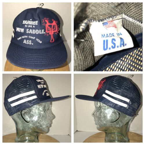 VTG YANKEE LIKE SADDLE CHAP ASS 70s 80s USA Side Stripes VTG YANKEE LIKE SADDLE CHAP ASS 70s 80s USA Side Stripes