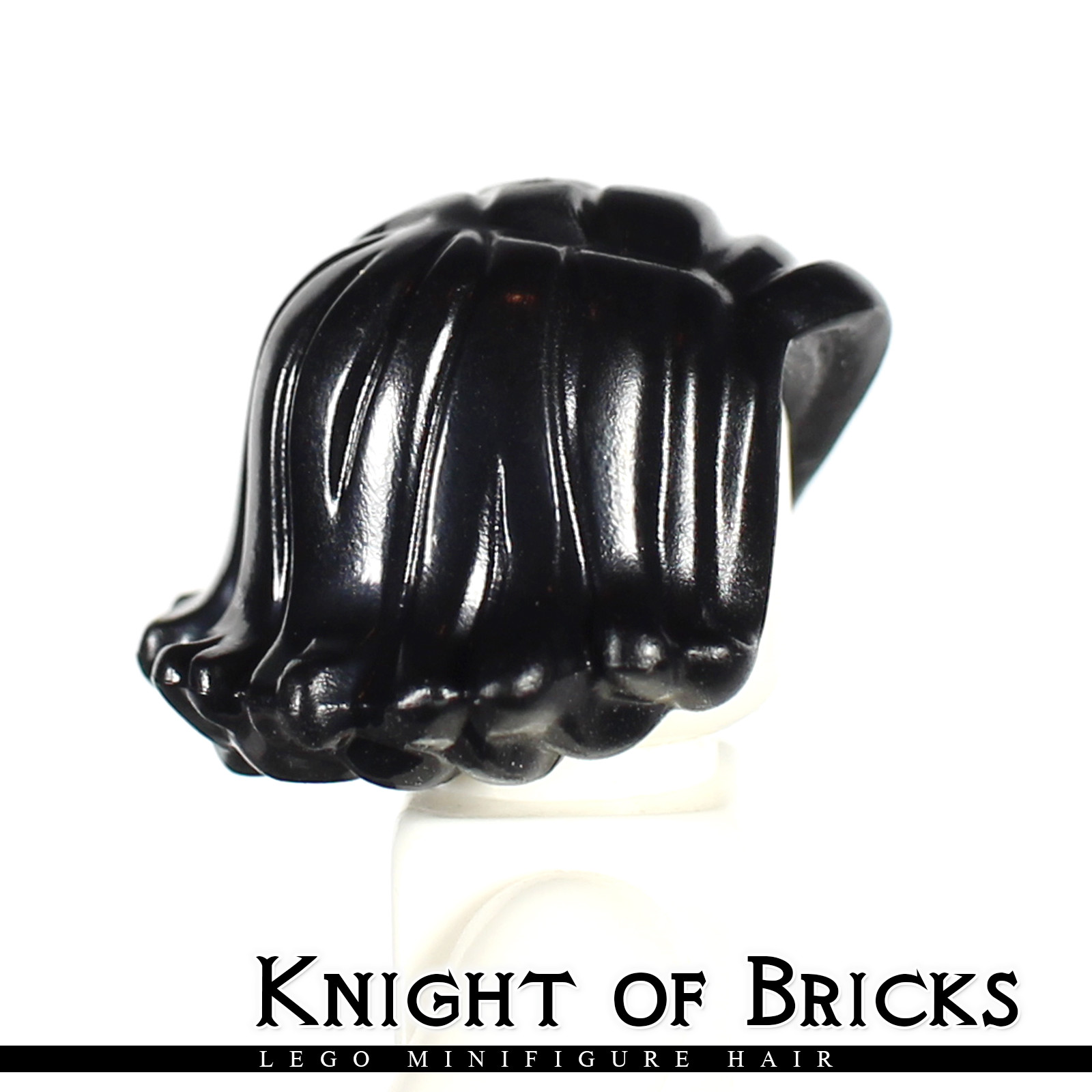 LEGO Minifigure Hair BLACK 20877 Female Girl Short Swept Sideways ...