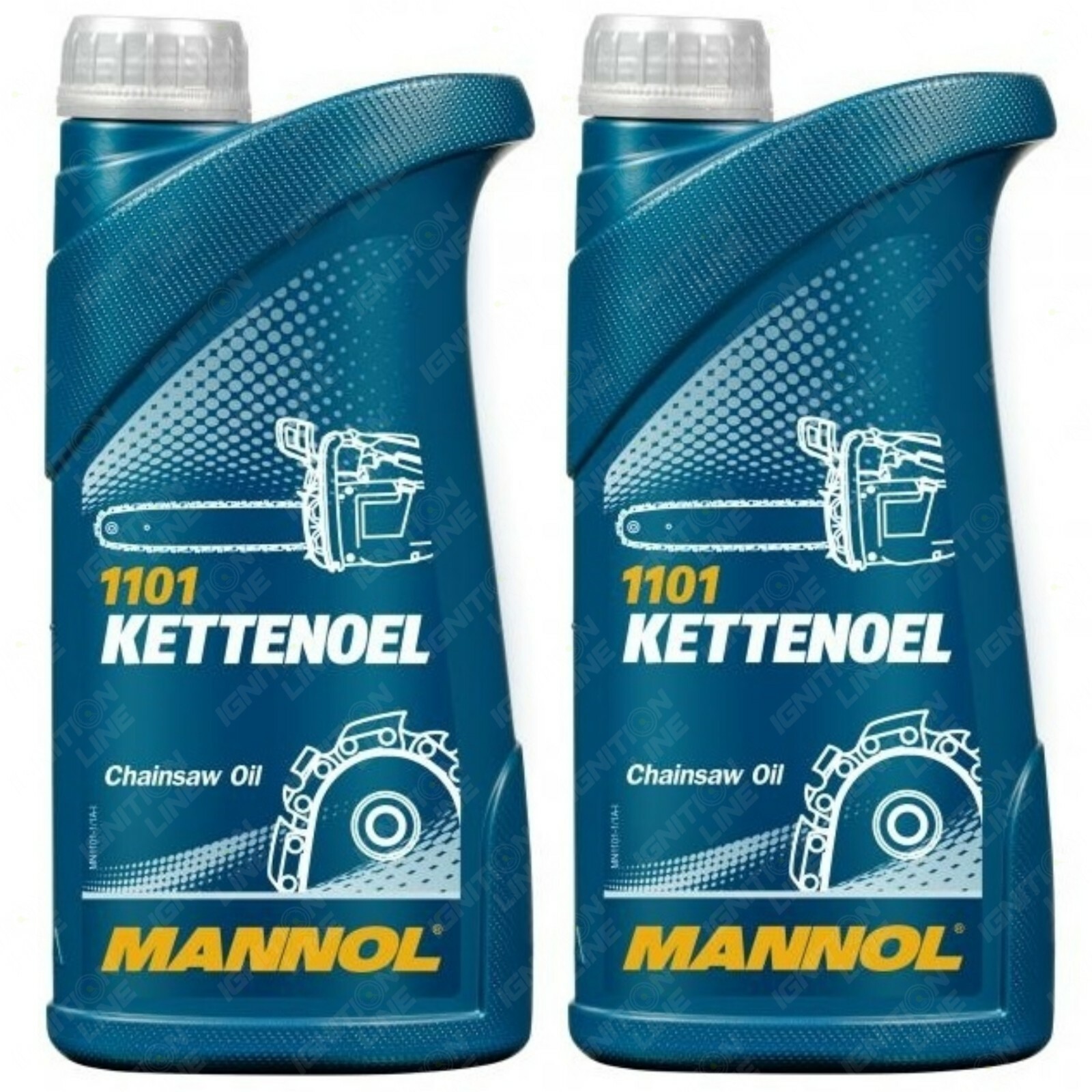 2 x MANNOL Kettenoel Mineral Chainsaw Chain Saw Oil Petrol Electric Saws 1 Litre