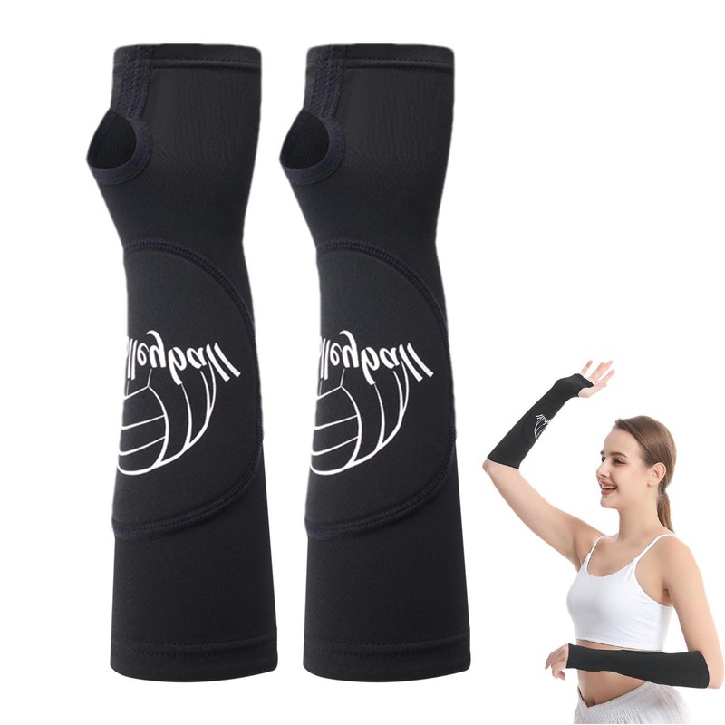 Elbow Arm Guards Sleeve Volleyball Wrist Guard and Compression Sleeves ...