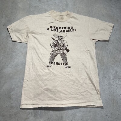 VTG 80s Hanes Bienvenido a Los Angeles Pendejo Graphic T shirt Adult ...