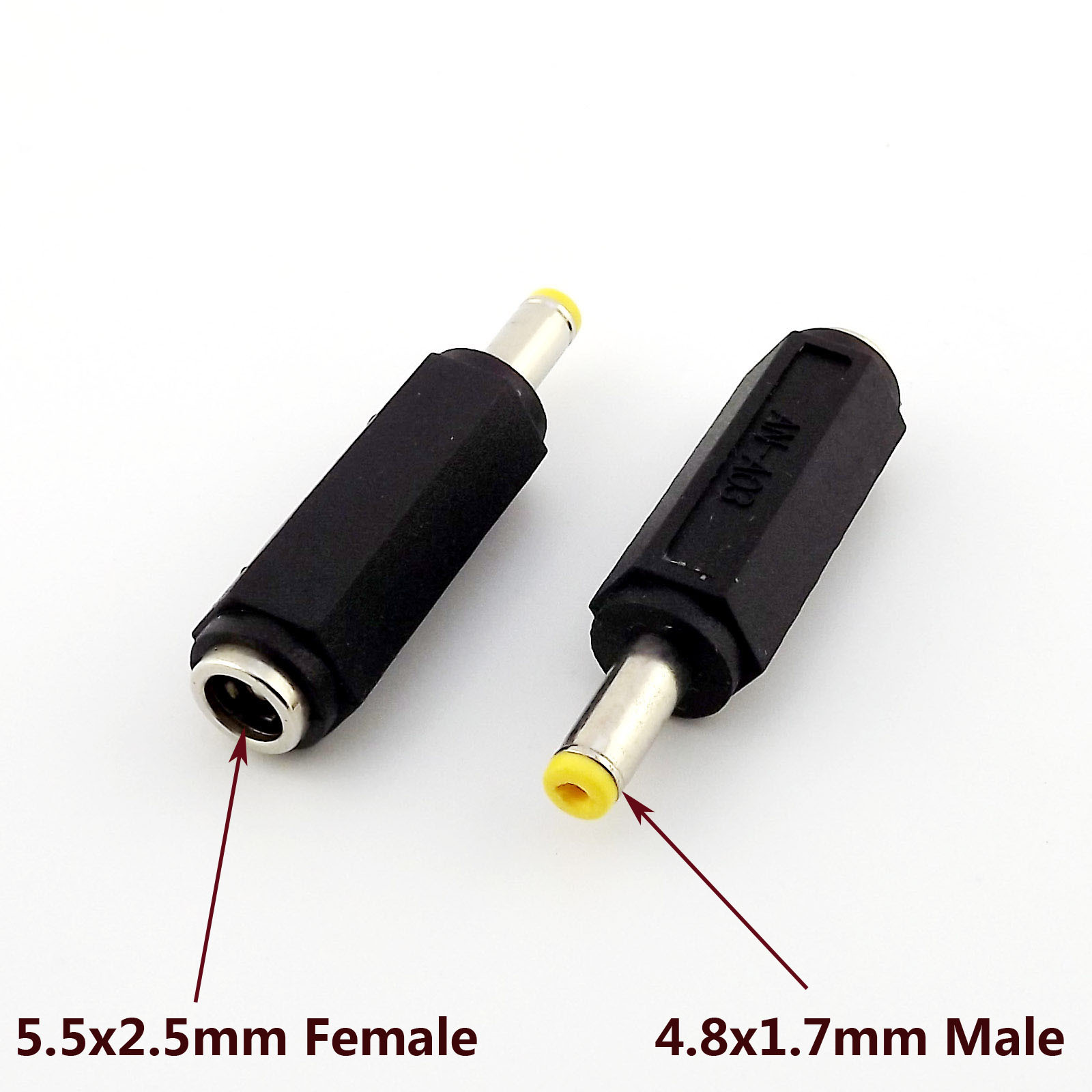DC Power Adapter Connector 5.5mm x 2.5mm Male Right Angled To Female Converter | eBay