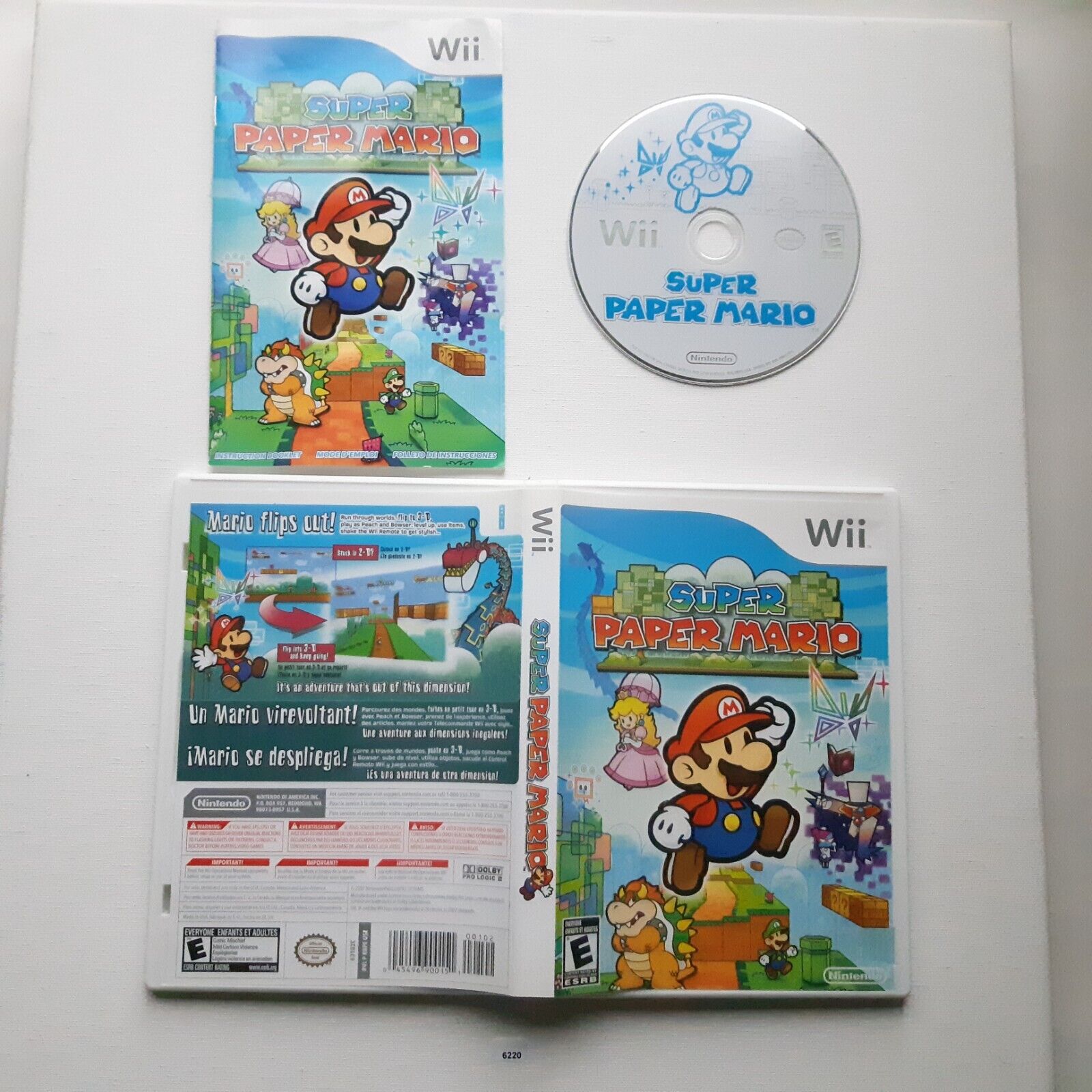 Super Paper Mario Nintendo Wii complete eBay