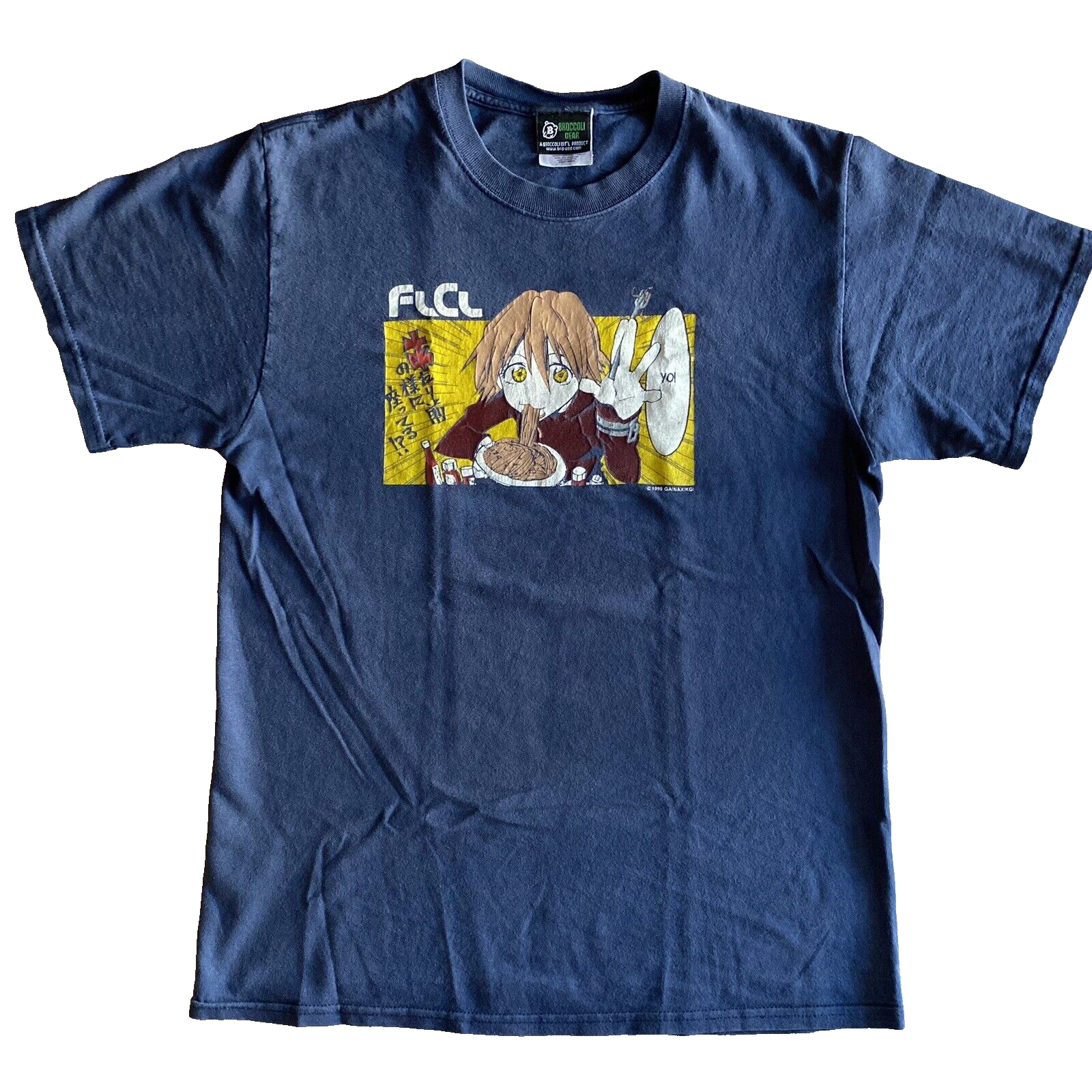 VTG FLCL Fooly Cooly Sz M T-Shirt Blue Broccoli ANIME RARE VTG FLCL Fooly Cooly Sz M T-Shirt Blue Broccoli ANIME RARE