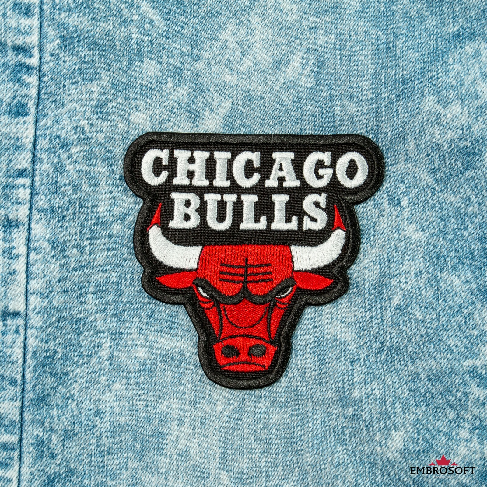 🏀Chicago Bulls Patch, Basketball Team Emblem, Embroidered 🏀Chicago Bulls Patch, Basketball Team Emblem, Embroidered