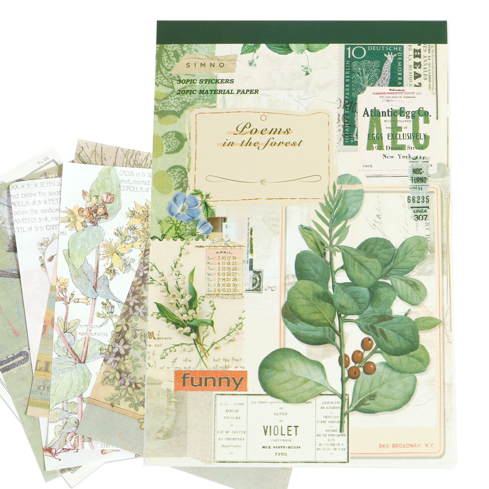 400Pcs Vintage Scrapbooking Sticker Set Retro Journaling Supplies fha ...