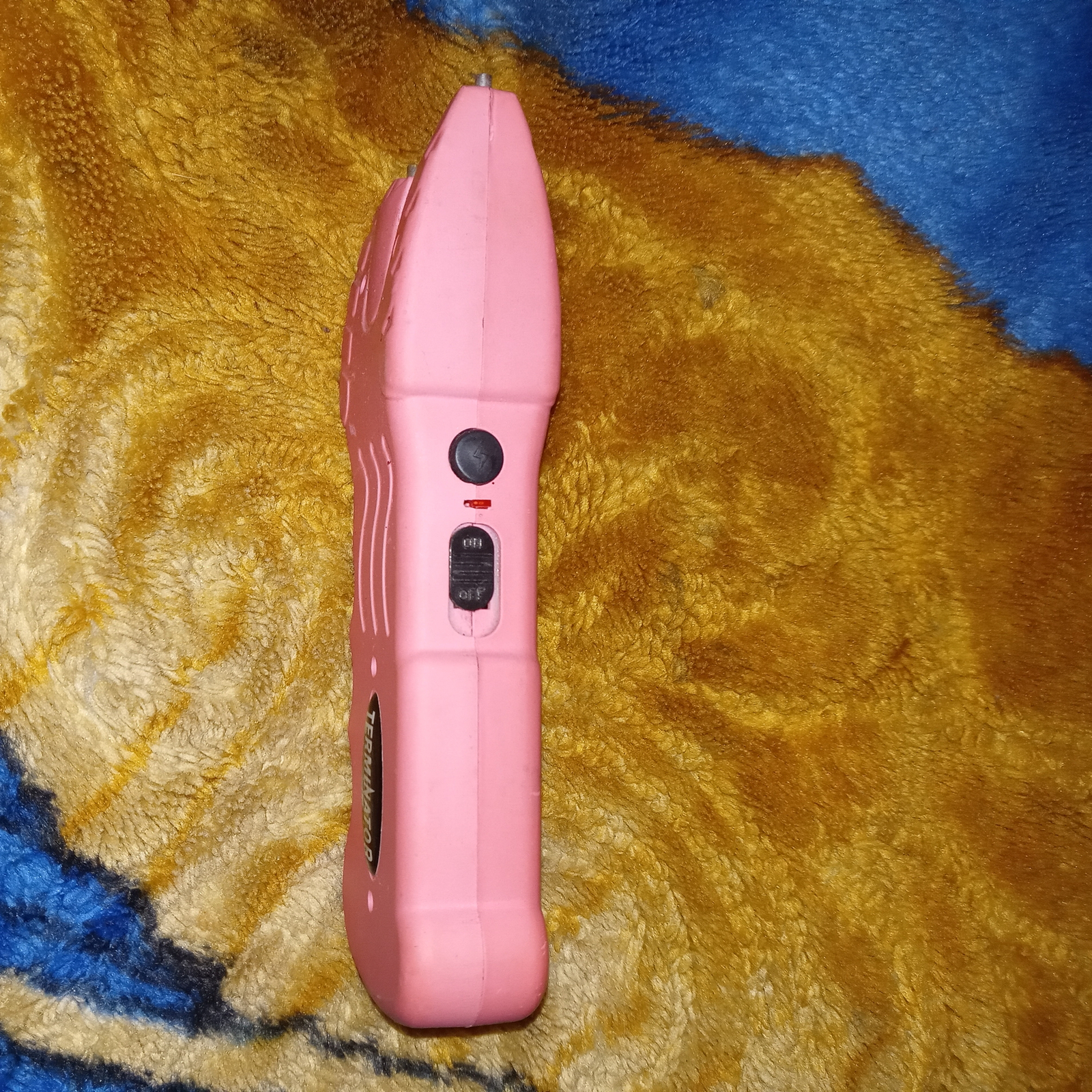 Terminator Max Power Pink Police Stun Gun Safety Pin Blinding ...