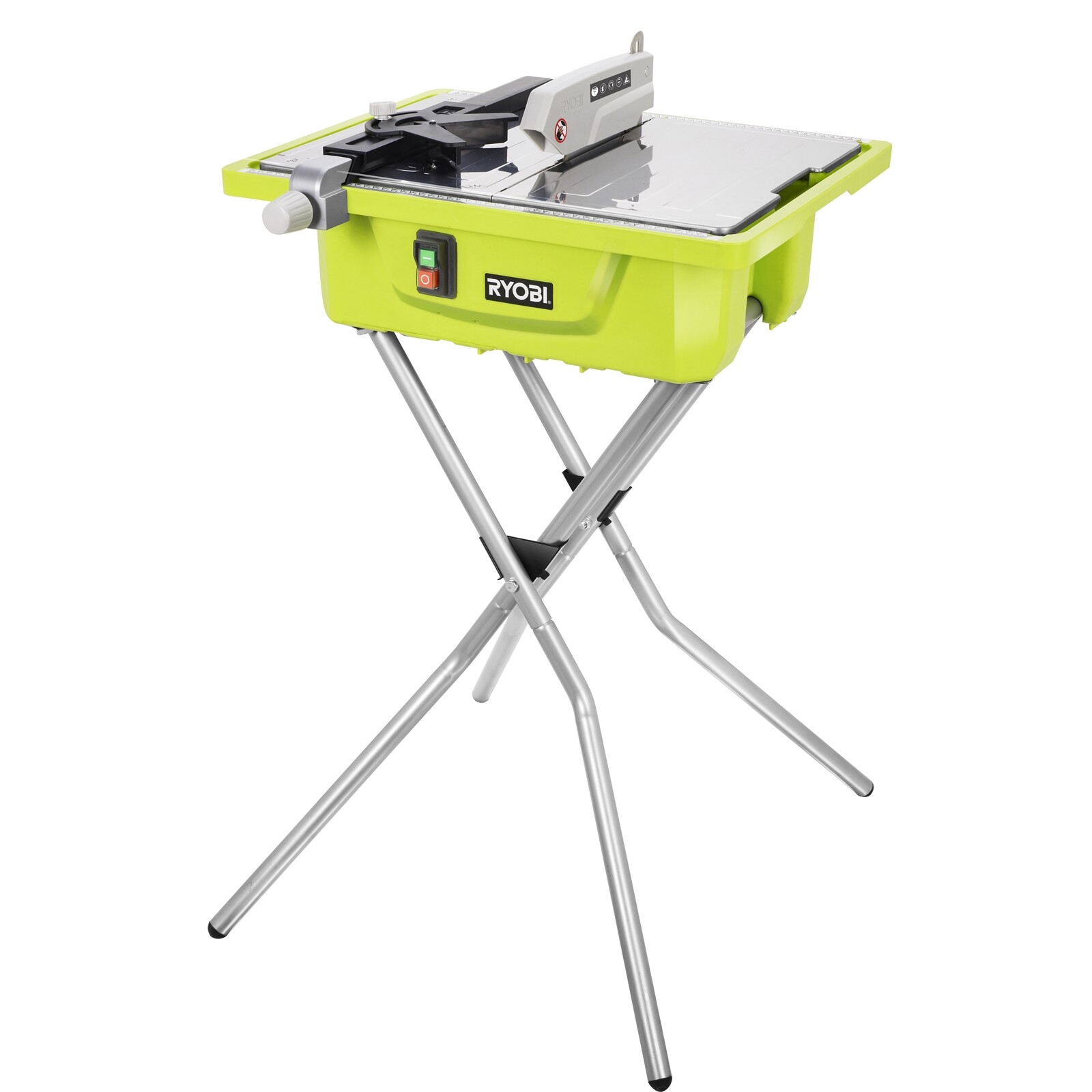 Ryobi 500W 178mm Wet Tile Cutter Saw Mitre Bevel Induction Motor Folding Stand eBay