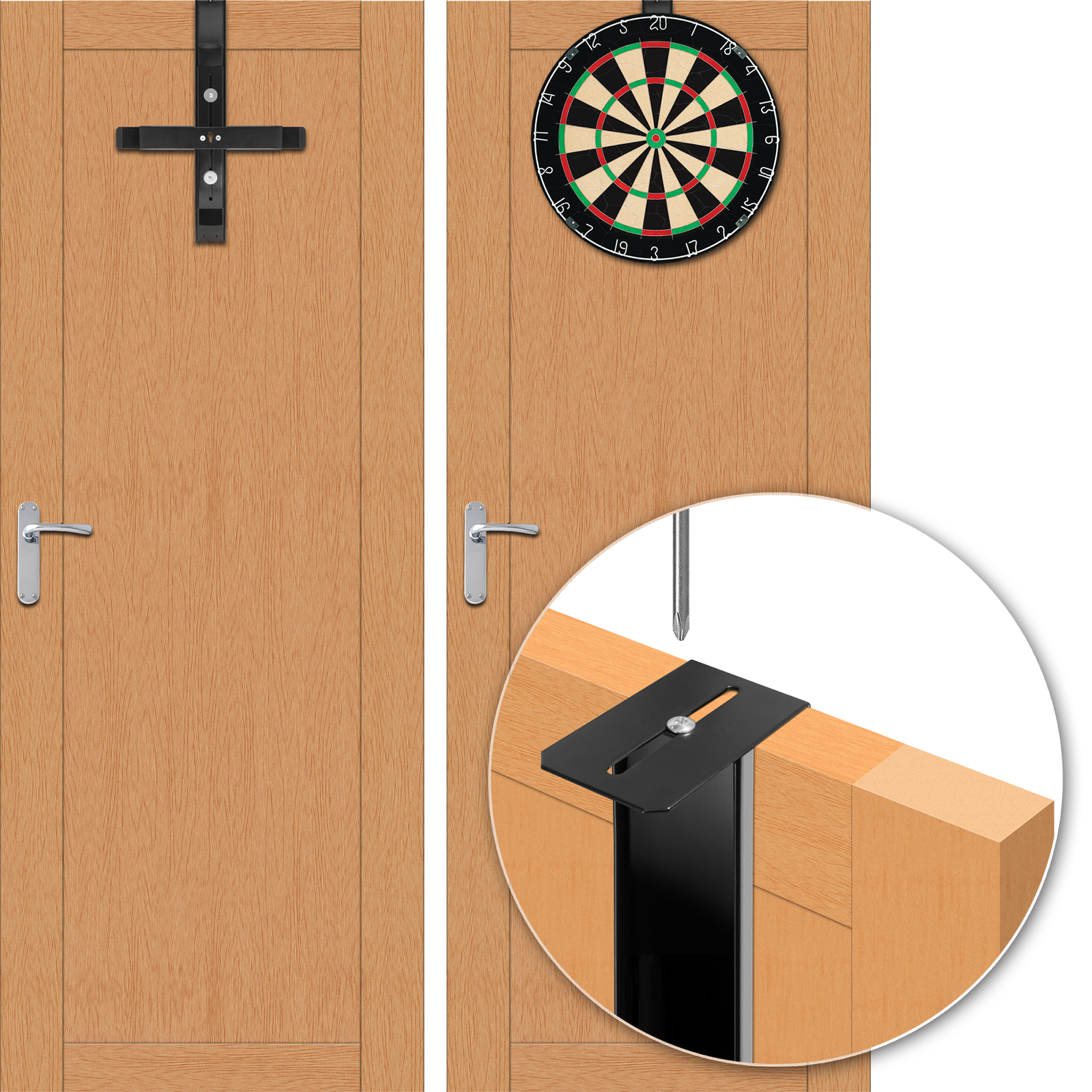 Portable Over Door Hanger Pro Dartboard Hanging System Dart Board Bracket Fixing