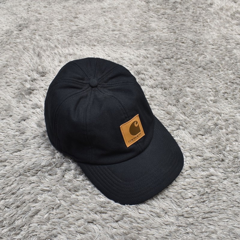 Carhartt Baseball Cap One Size Black Men Adjustable Winter Fleece Lined ...