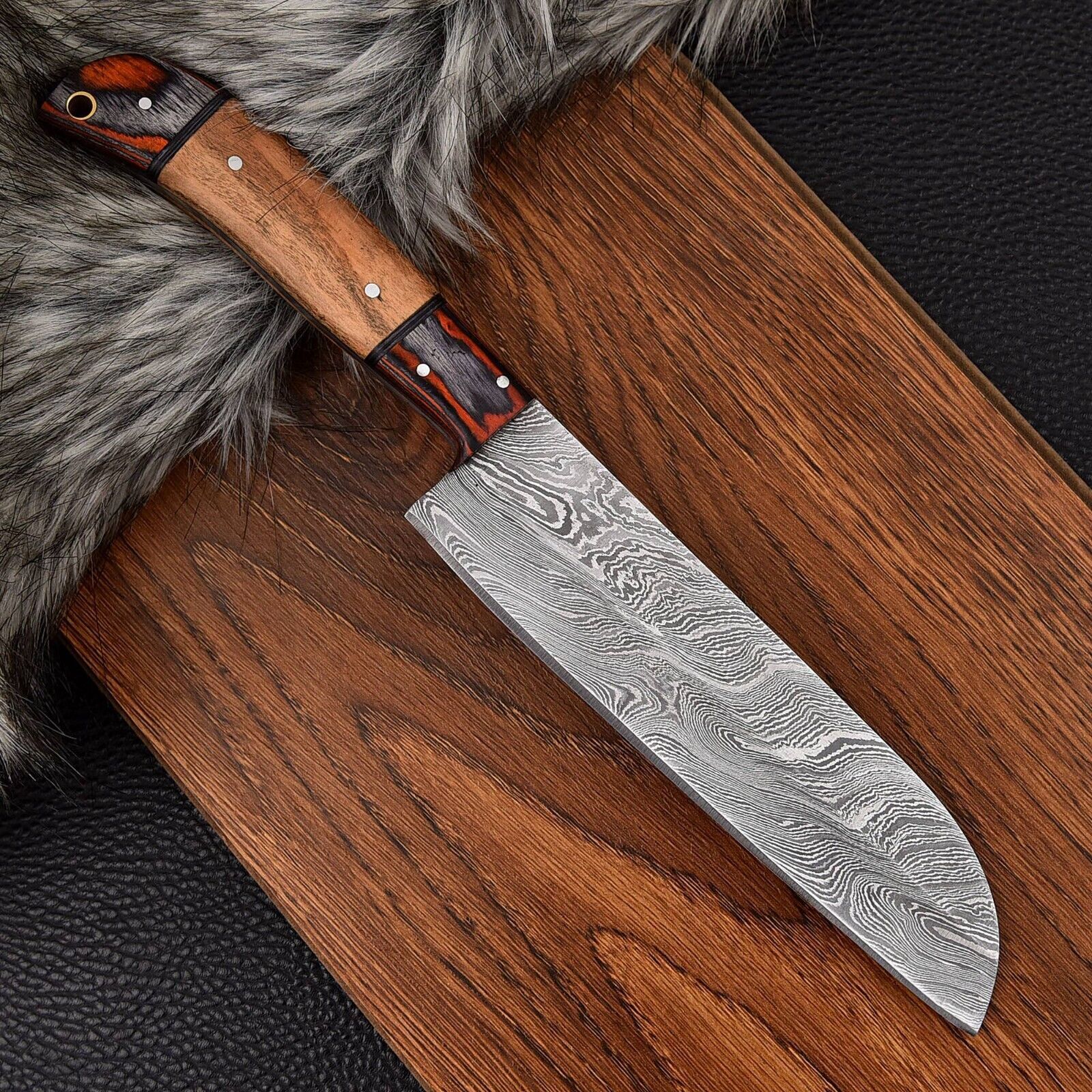 Damast Küchen Messer Custom Damascus Steel Chef Knife Handmade With ...