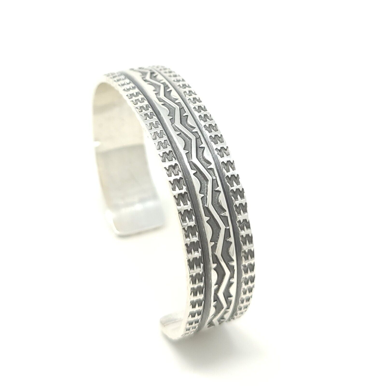Sunshine Reeves Sterling Silver Handmade Stamped Cuff Sunshine Reeves Sterling Silver Handmade Stamped Cuff