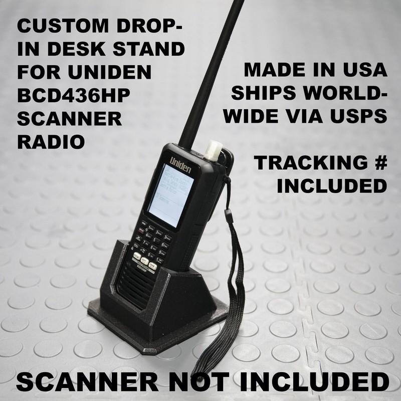 Drop-In Angled Desk Stand for Uniden BCD436HP Radio