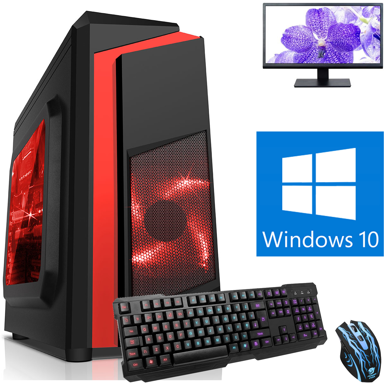Ultra Fast AMD Dual Core Radeon Bundle 8GB DDR4 1TB Gaming PC Computer ...