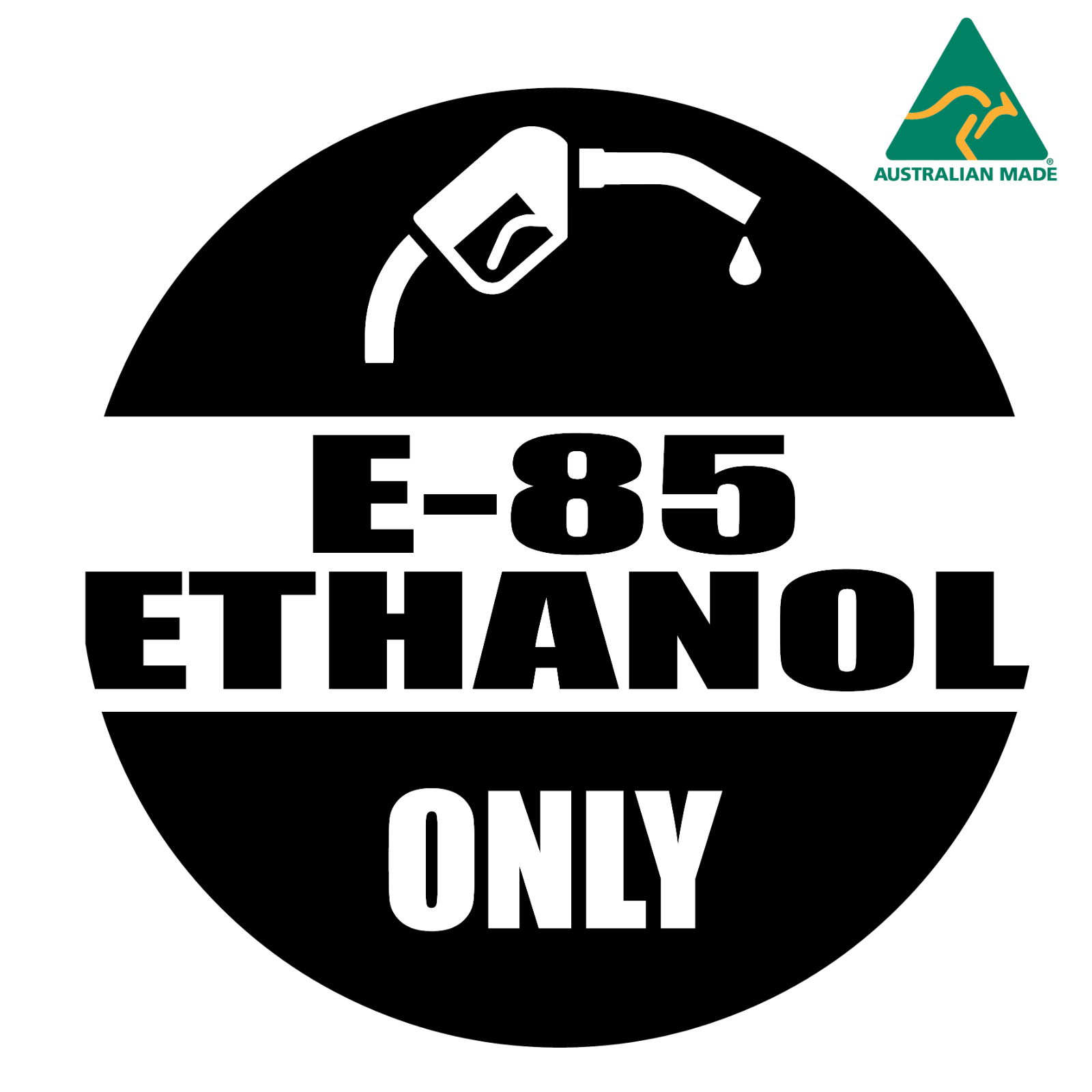 E-85 Ethanol Only Fuel Flap Decal Cut Vinyl Decal 10 cm | eBay