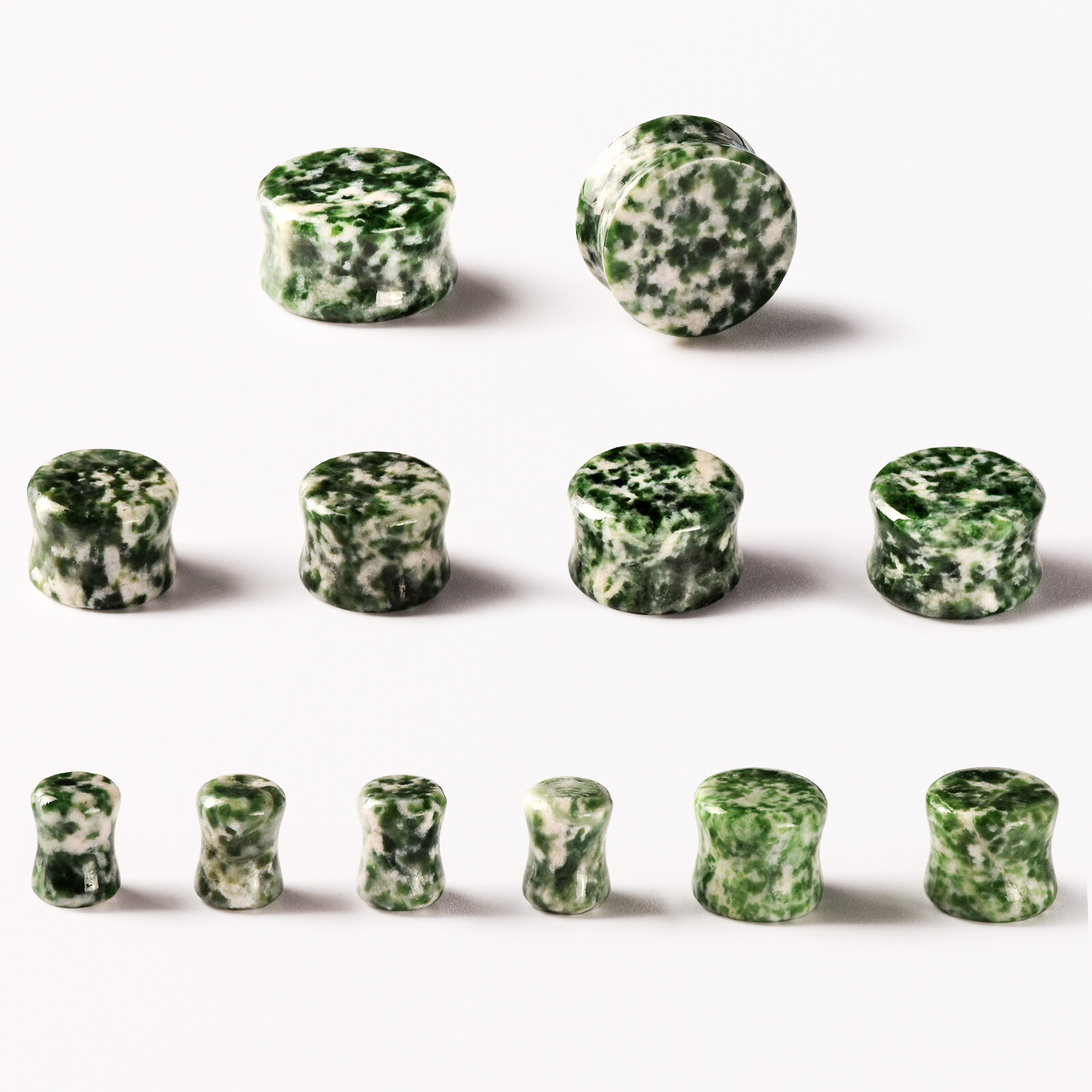 Natural Stone Ear Plugs Ear Gauges Double Flares Flesh Tunnels Saddle ...