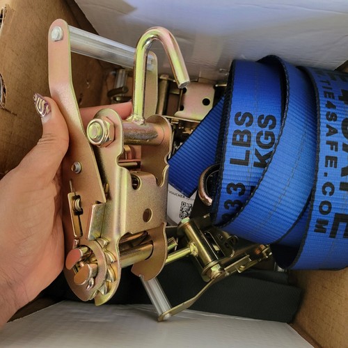16 Pcs 4 Set 2" x 10' Lasso Wheel Lift Strap Ratchet J Finger Hook for ...